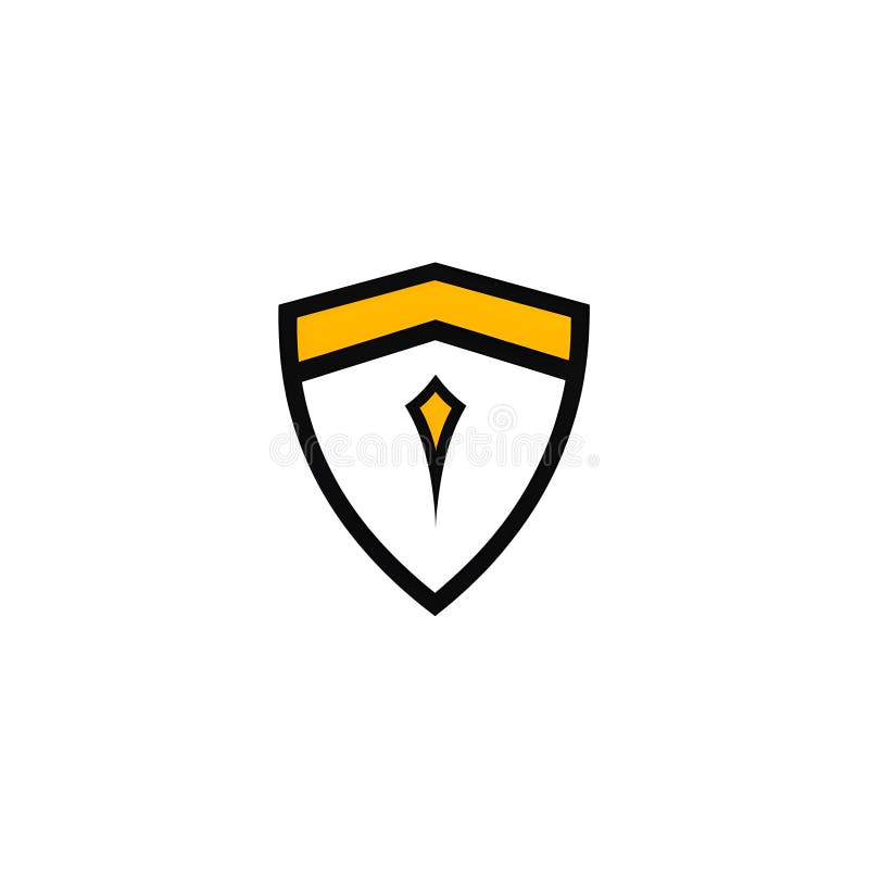 Minimalistic Shield Icon for Security Protection Concept Stock ...