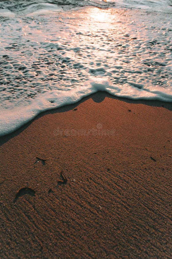 Minimalistic Shot Composed of Half of Tide and Half of Sand Stock Image ...