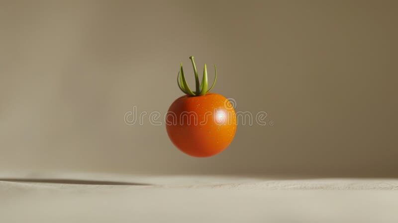 Minimalistic Shot of a Spinning Cherry Tomato Stock Illustration ...