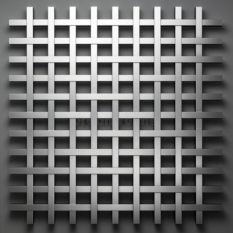 Minimalistic Silver Grid Composition with Intricate Pattern Depth Stock ...
