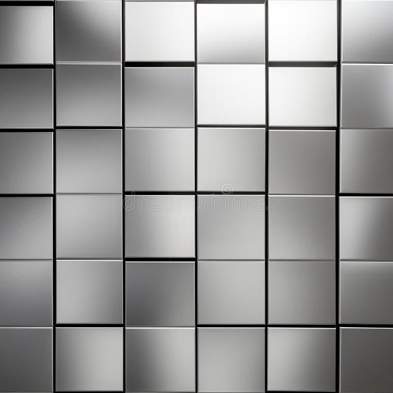 Minimalistic Silver Grid Pattern with Rectangular Tiles Design Stock ...