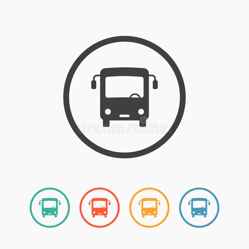 Minimalistic Simple Bus Icon. Vector Stock Vector - Illustration of ...