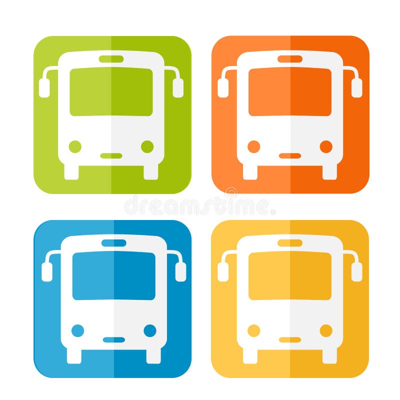 Minimalistic Simple Bus Icon. Vector Stock Vector - Illustration of ...