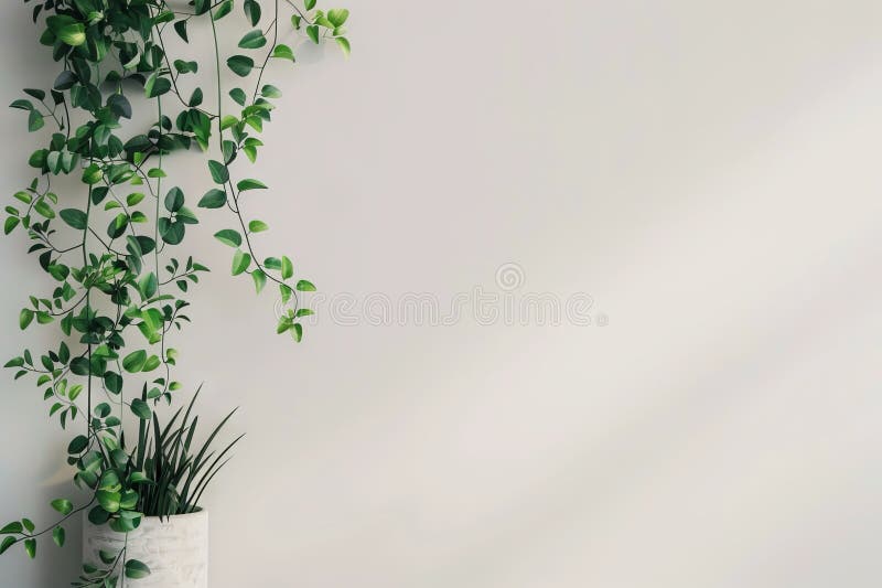 Minimalistic Simple Greenery Setup Stock Illustration - Illustration of ...