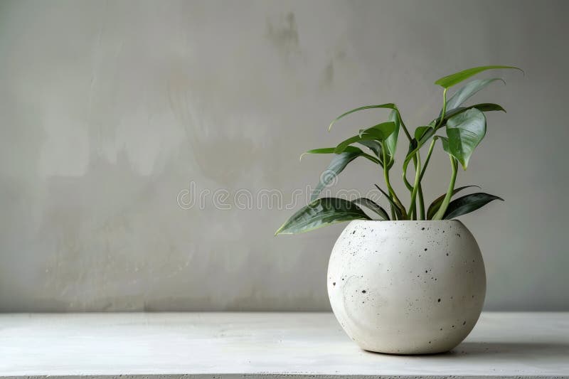 Minimalistic Simple Plant Arrangement Stock Illustration - Illustration ...