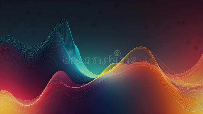 A Minimalistic Sine Wave Background with Soft Color Transitions Stock ...