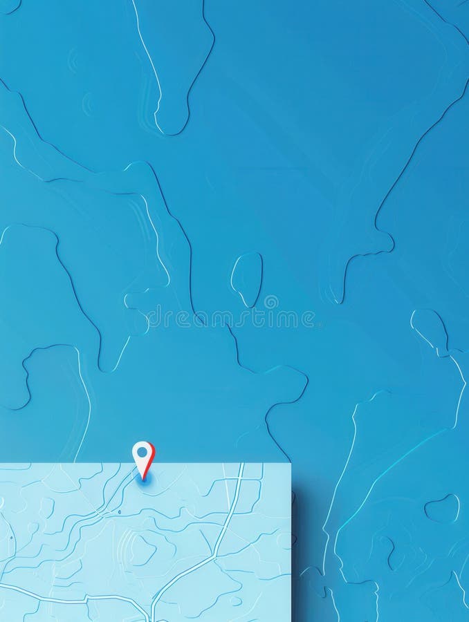 A Minimalistic and Sleek Image Featuring a Red and White Location Pin ...