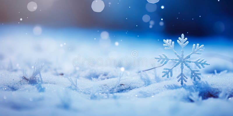 Minimalistic Snowflake Winter Background with Space Stock Illustration ...