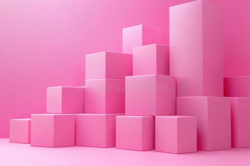 Minimalistic Soft Pink Geometric Shapes Abstract Design for Modern ...