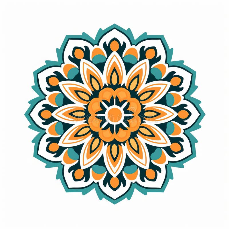 Minimalistic Solated Print Stamp Mandalas Icon Pattern Design Stock ...