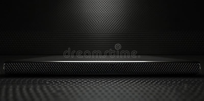 In a Minimalistic Space, a Metal Surface Displays a Brushed Texture and ...