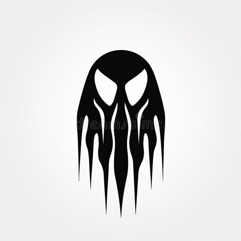 Minimalistic Specter Icon on White Background Pattern Design Stock ...