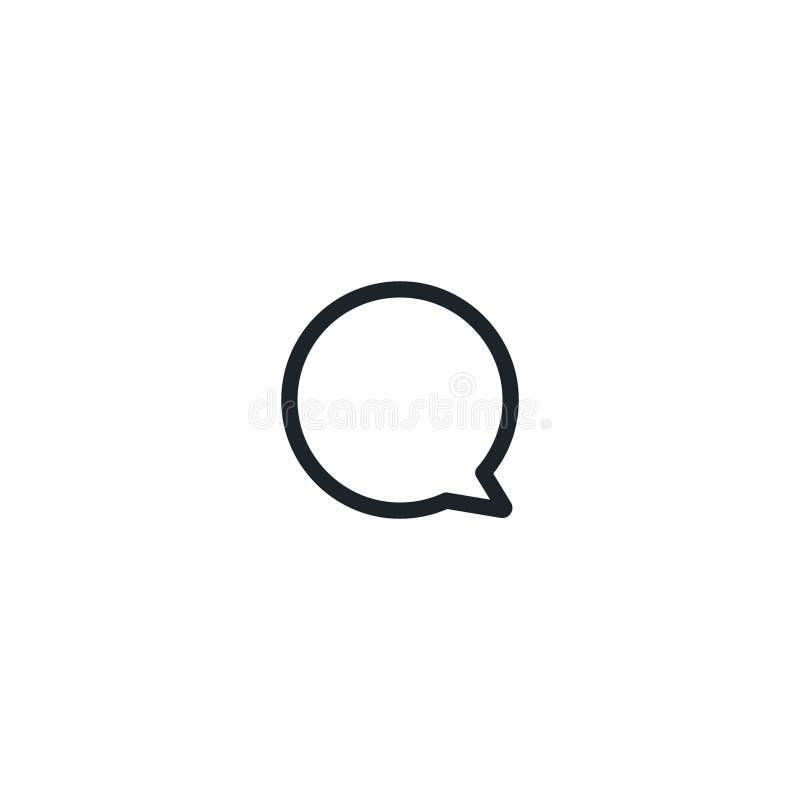 Minimalistic Speech Bubble Vector Line Icon Stock Illustration ...