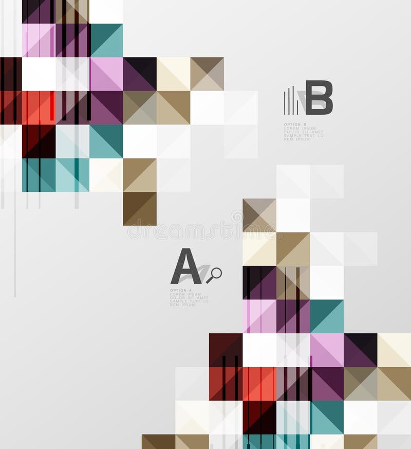 Minimalistic Square Shapes Abstract Background Stock Illustration ...
