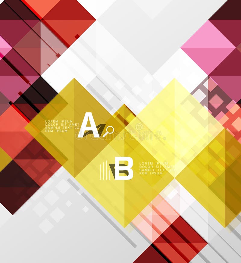 Minimalistic Square Shapes Abstract Background Stock Illustration ...