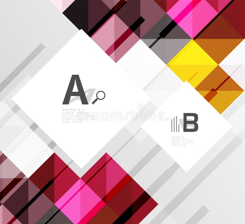 Minimalistic Square Shapes Abstract Background Stock Illustration ...