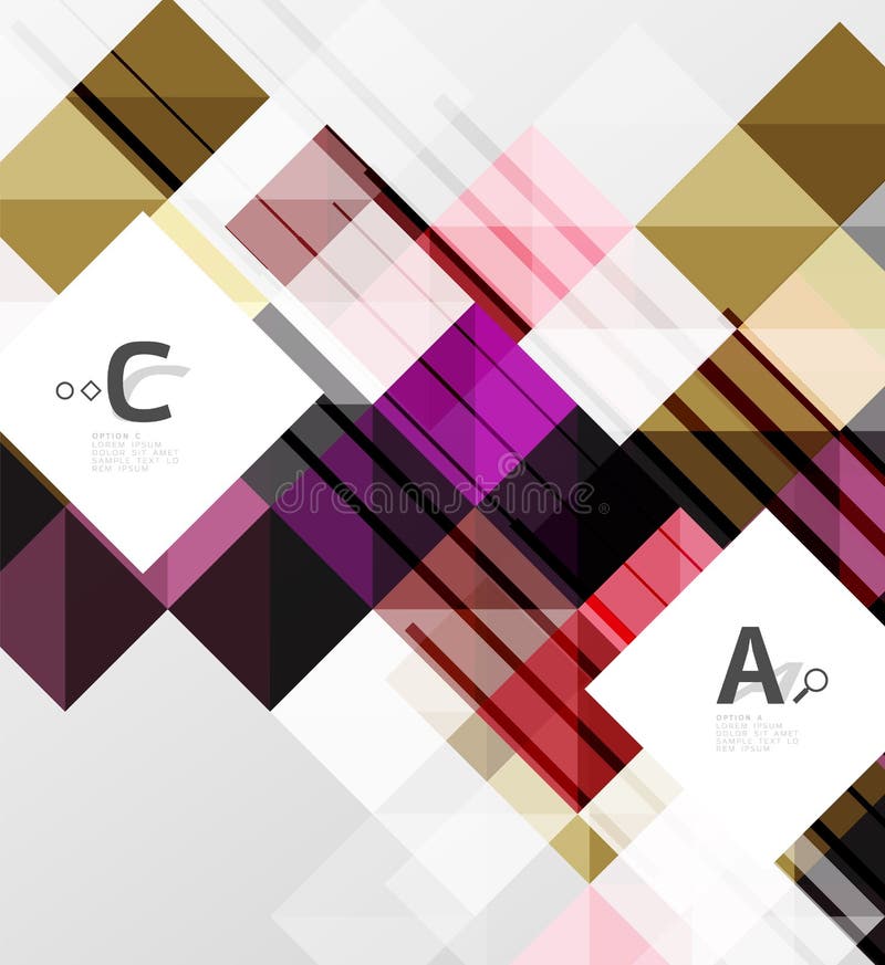 Minimalistic Square Shapes Abstract Background Stock Illustration ...