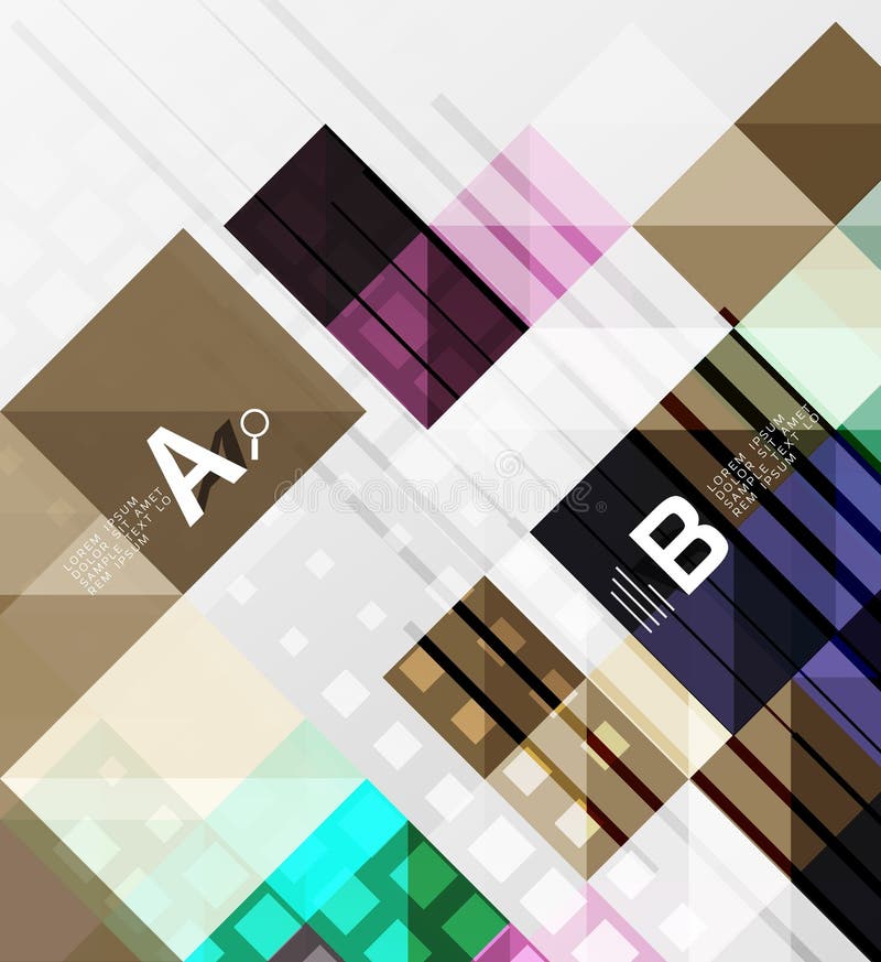 Minimalistic Square Shapes Abstract Background Stock Illustration ...