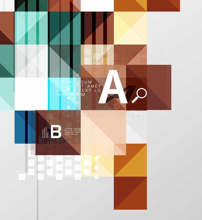 Minimalistic Square Shapes Abstract Background Stock Illustration ...