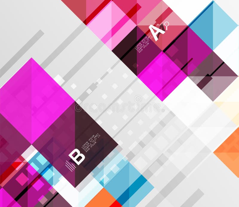 Minimalistic Square Shapes Abstract Background Stock Illustration ...