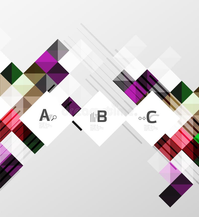 Minimalistic Square Shapes Abstract Background Stock Illustration ...