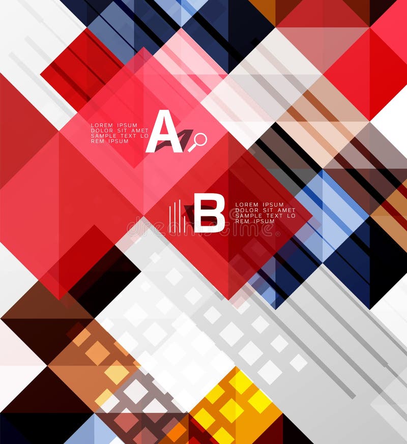 Minimalistic Square Shapes Abstract Background Stock Illustration ...