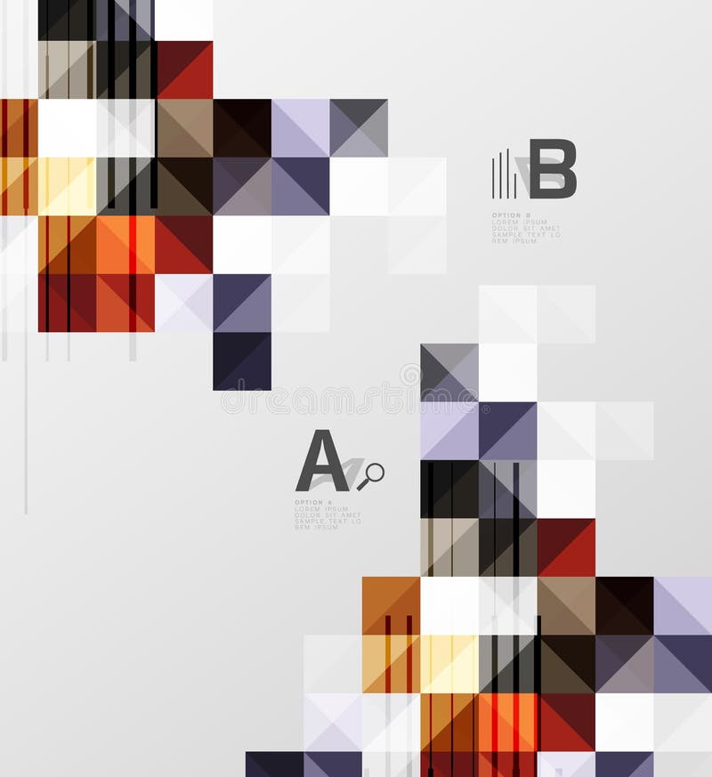 Minimalistic Square Shapes Abstract Background Stock Vector ...