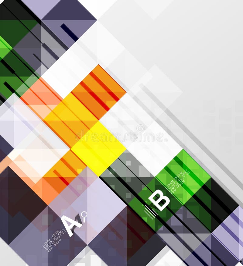 Minimalistic Square Shapes Abstract Background Stock Vector ...