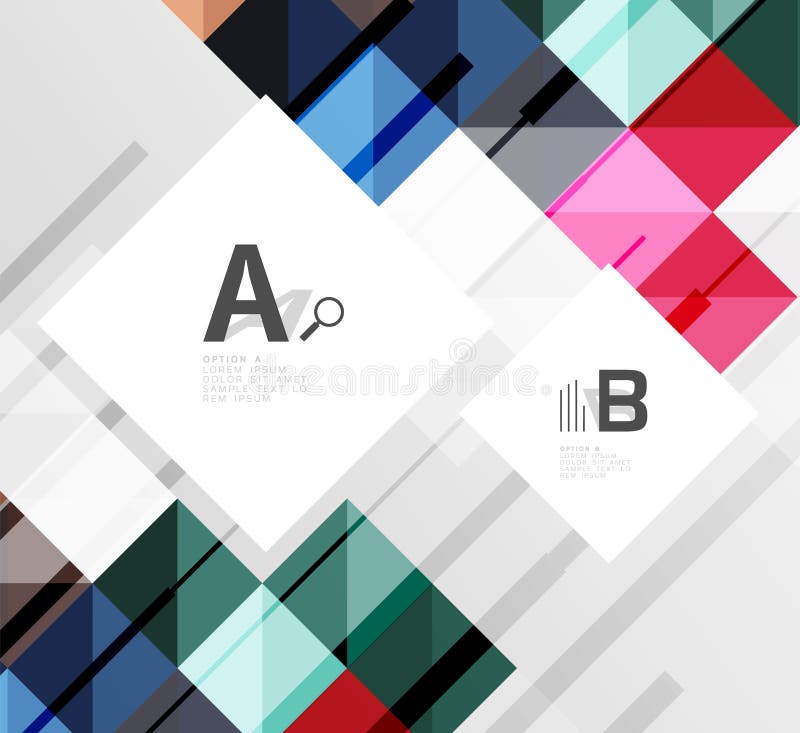 Minimalistic Square Shapes Abstract Background Stock Vector ...