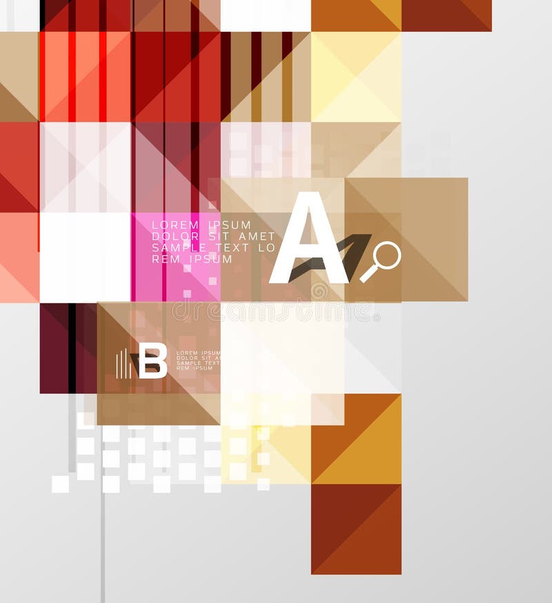 Minimalistic Square Shapes Abstract Background Stock Vector ...