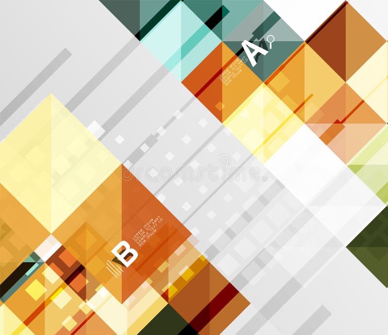 Minimalistic Square Shapes Abstract Background Stock Vector ...