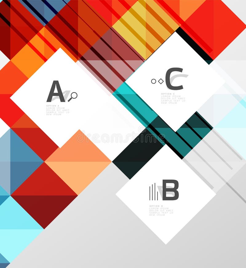 Minimalistic Square Shapes Abstract Background Stock Vector ...