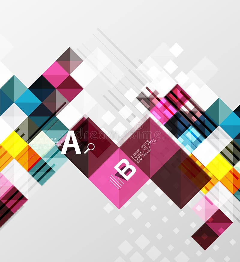 Minimalistic Square Shapes Abstract Background Stock Illustration ...