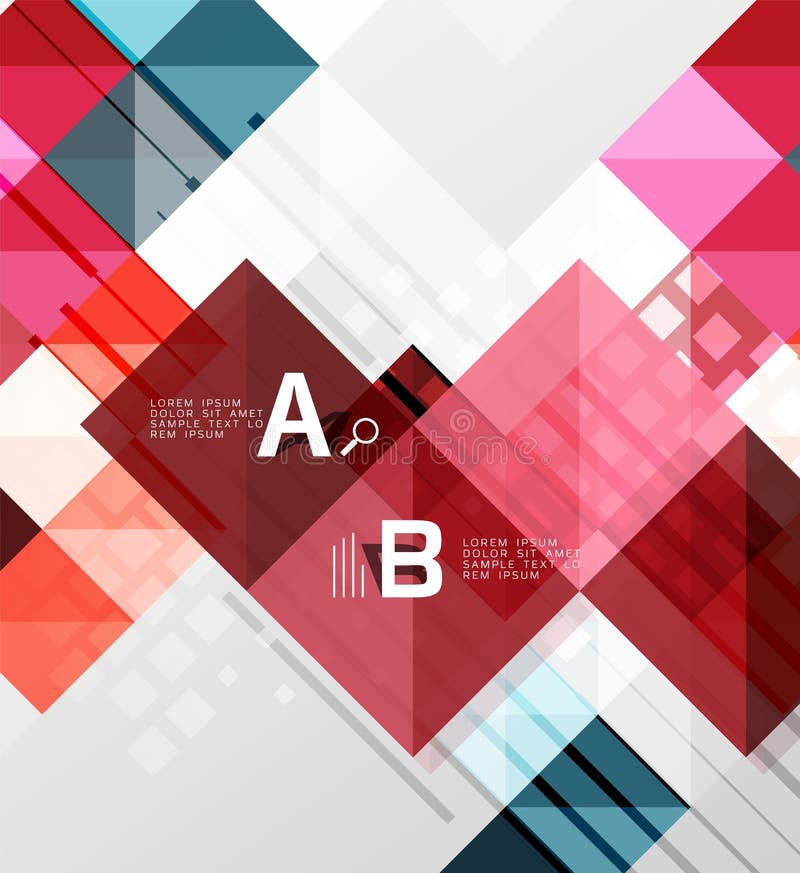 Minimalistic Square Shapes Abstract Background Stock Illustration ...