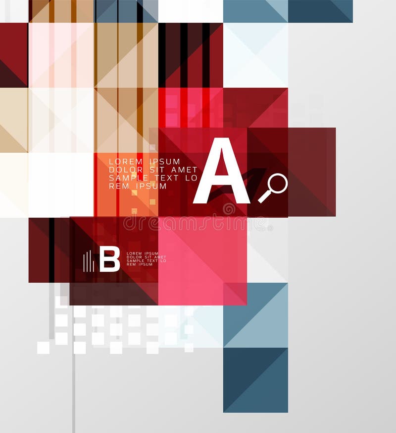 Minimalistic Square Shapes Abstract Background Stock Illustration ...