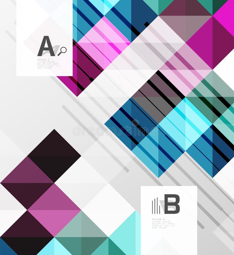 Minimalistic Square Shapes Abstract Background Stock Illustration ...