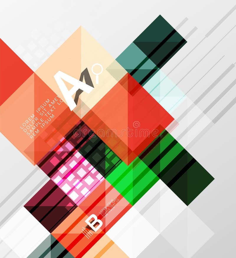 Minimalistic Square Shapes Abstract Background Stock Illustration ...