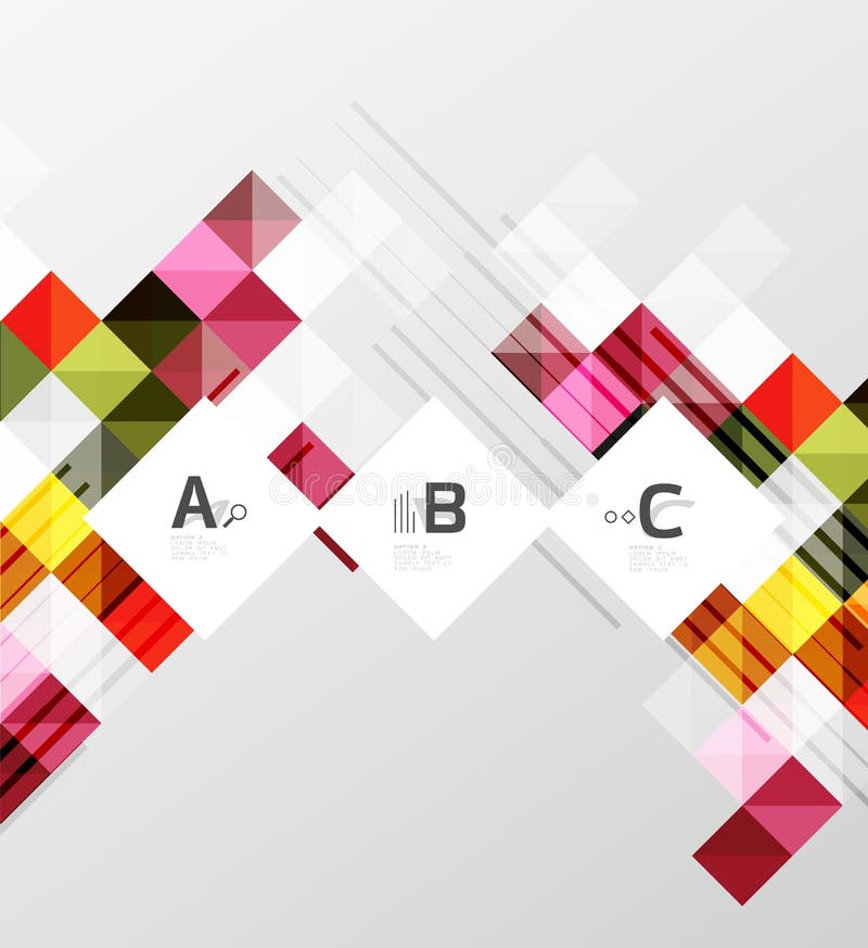 Minimalistic Square Shapes Abstract Background Stock Illustration ...