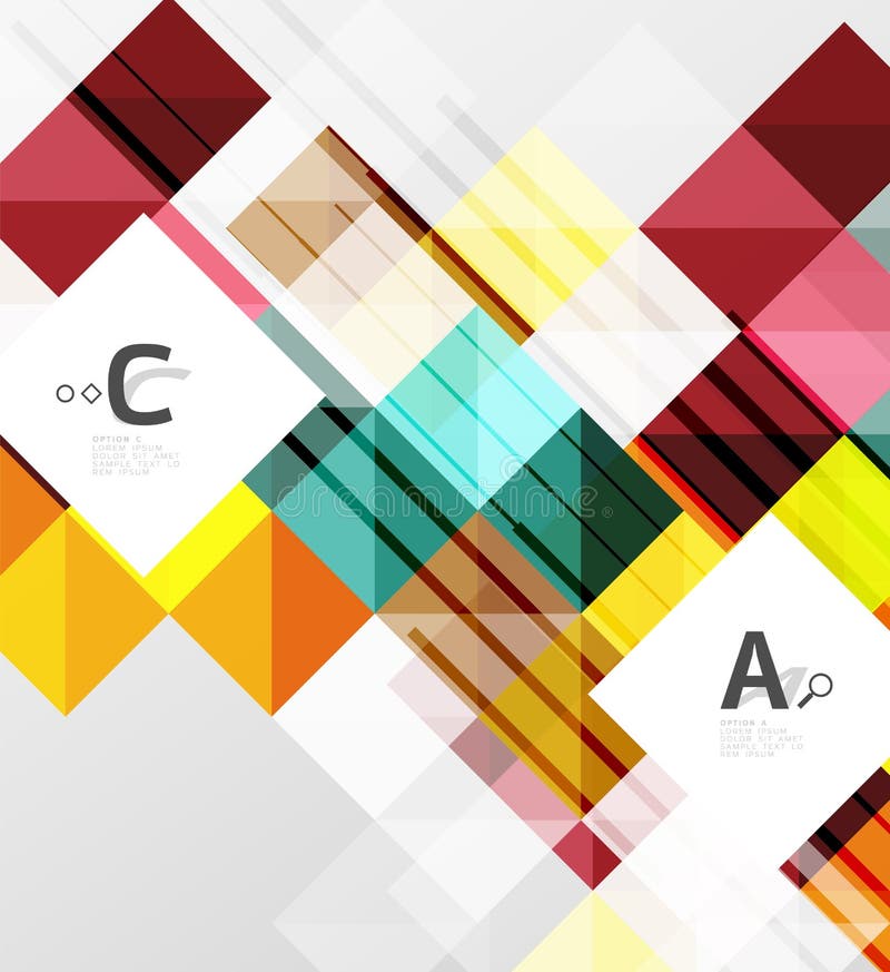 Minimalistic Square Shapes Abstract Background Stock Illustration ...