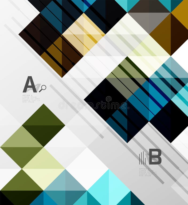 Minimalistic Square Shapes Abstract Background Stock Illustration ...