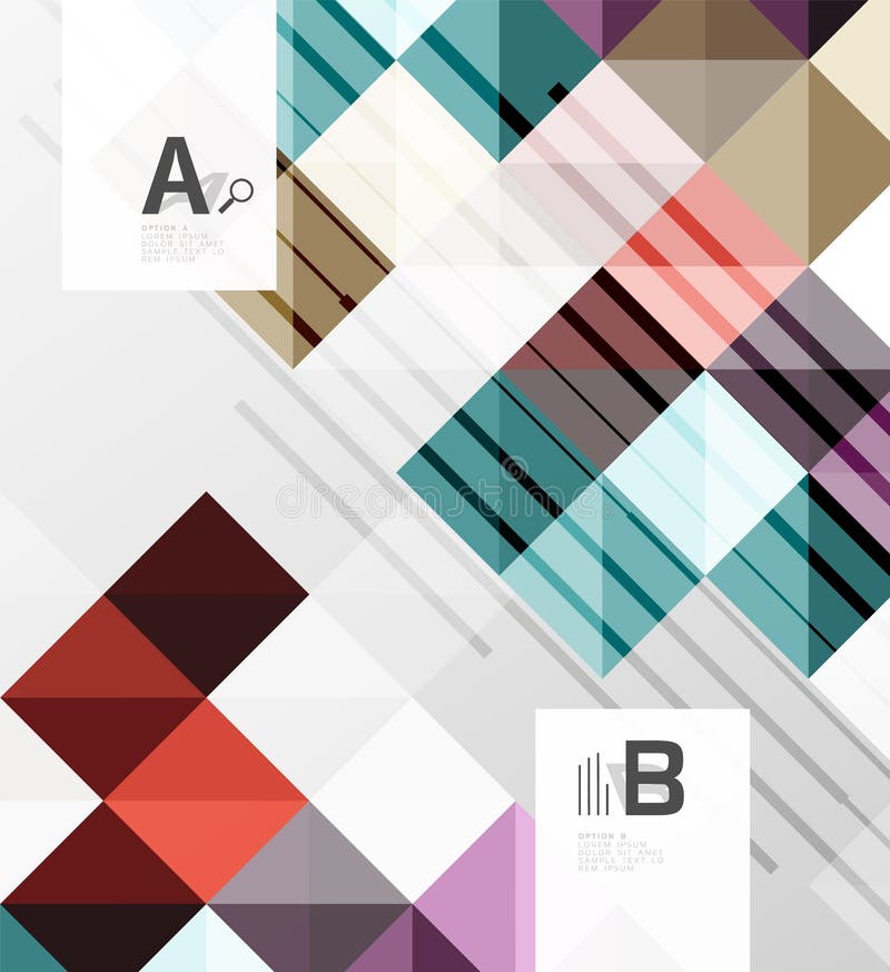 Minimalistic Square Shapes Abstract Background Stock Illustration ...