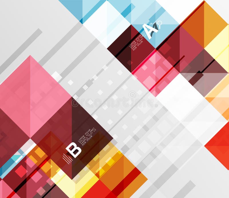 Minimalistic Square Shapes Abstract Background Stock Illustration ...