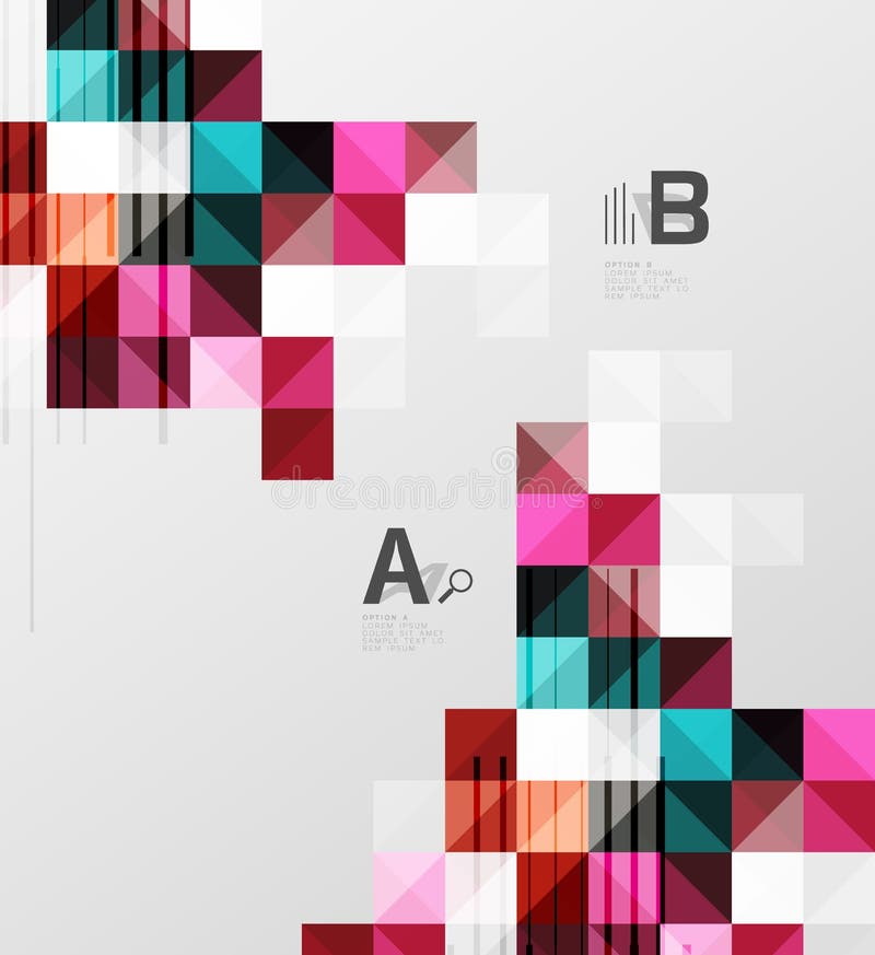 Minimalistic Square Shapes Abstract Background Stock Vector ...