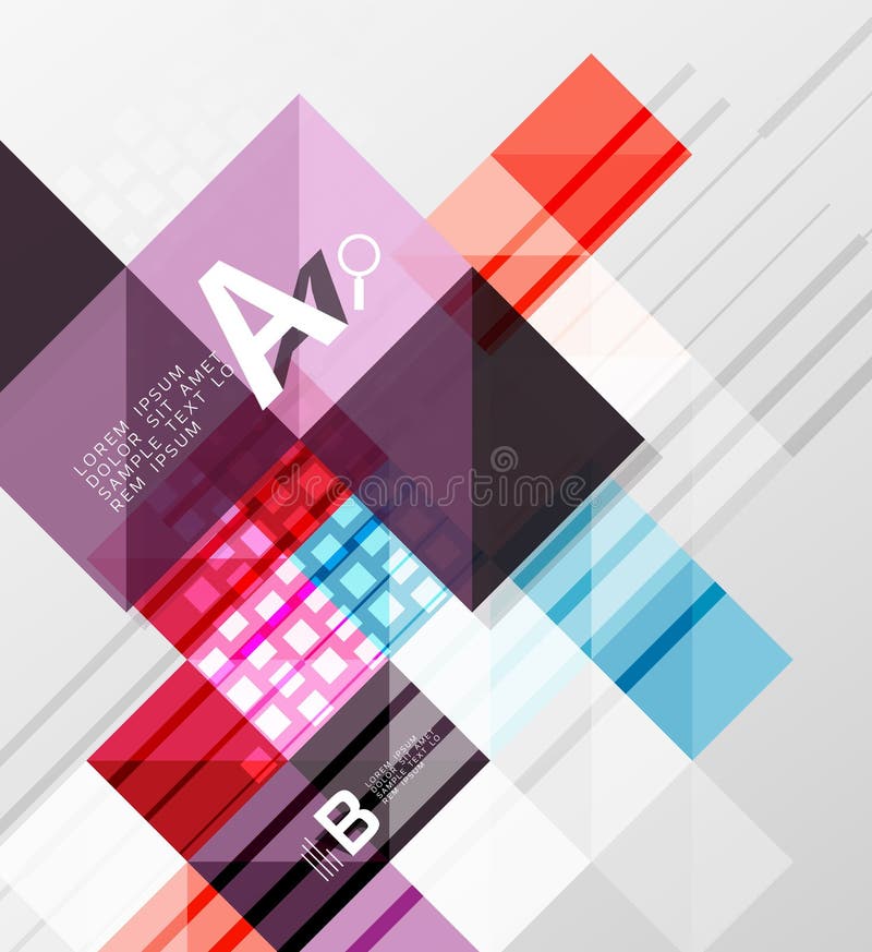 Minimalistic Square Shapes Abstract Background Stock Vector ...