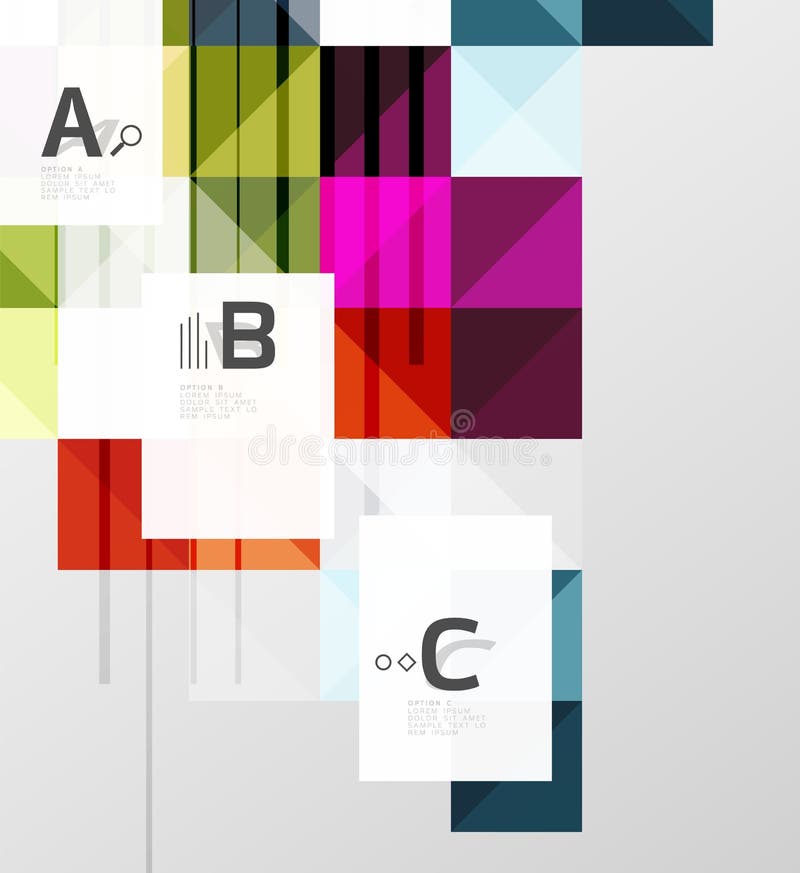 Minimalistic Square Shapes Abstract Background Stock Vector ...