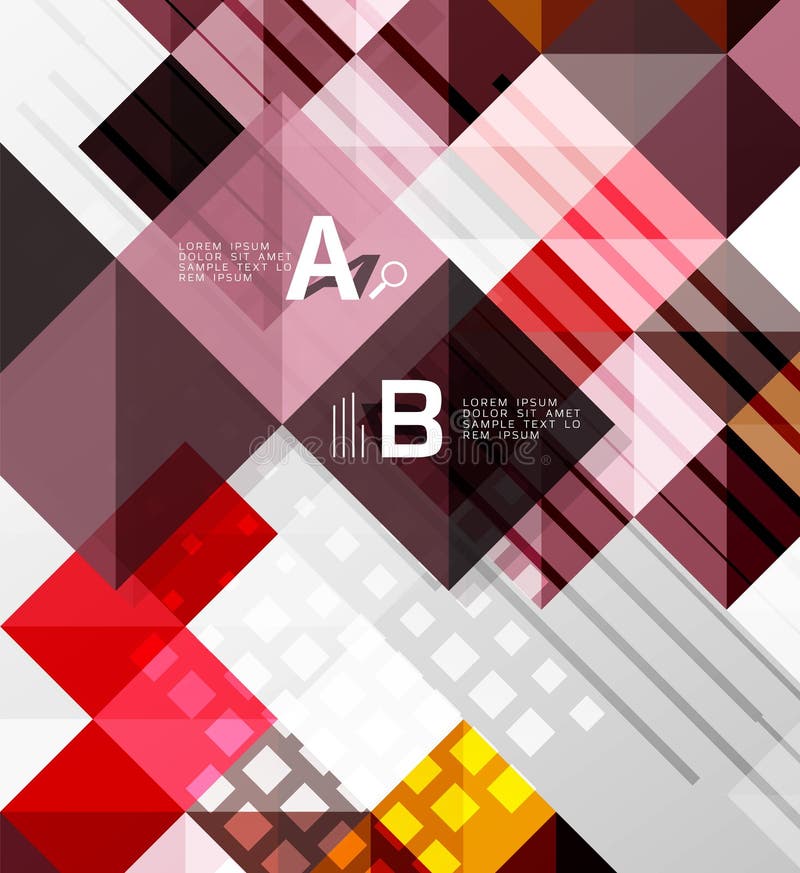 Minimalistic Square Shapes Abstract Background Stock Vector ...