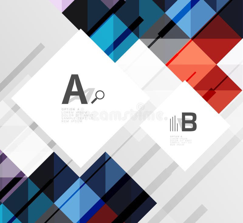 Minimalistic Square Shapes Abstract Background Stock Vector ...