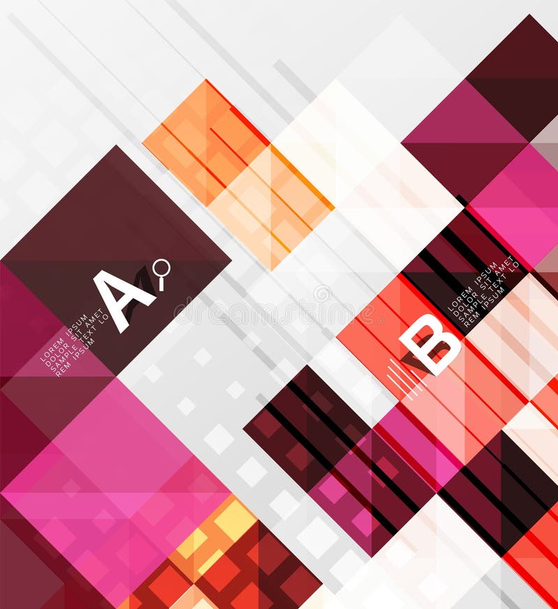 Minimalistic Square Shapes Abstract Background Stock Vector ...