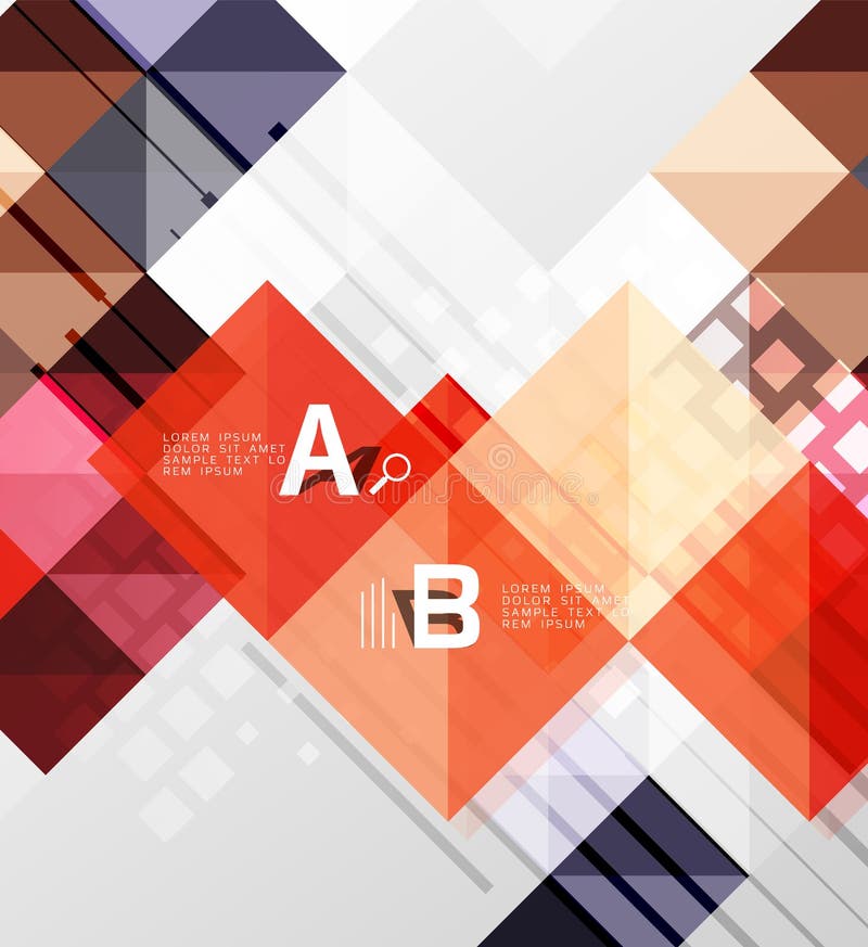 Minimalistic Square Shapes Abstract Background Stock Vector ...