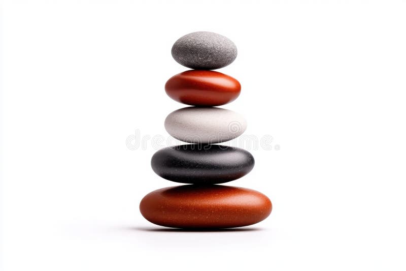 A Minimalistic Stack of Balanced Pebbles Symbolizing Harmony and ...